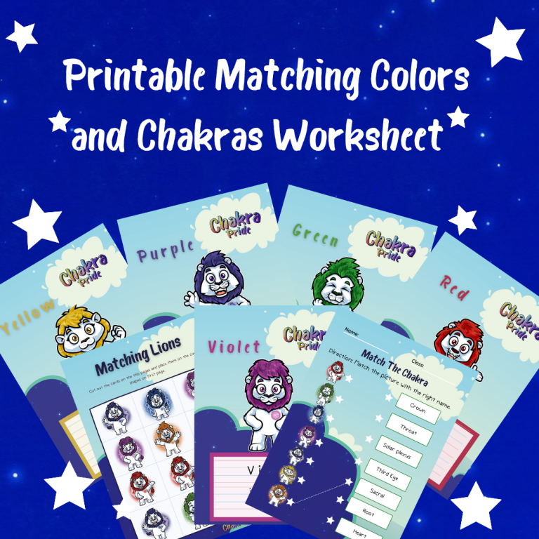 Matching Colors and Chakras worksheets - Chakra Pride